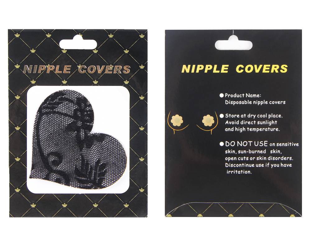 Sexy Black Lace Heart Shaped Nipple Cover | Ohyeah